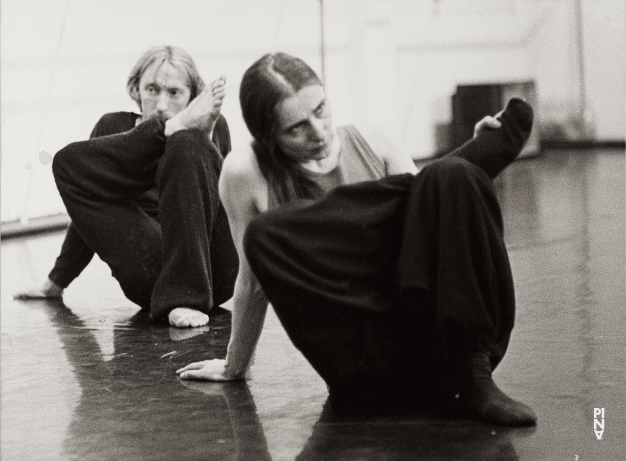 Malou Airaudo and Dominique Mercy in “Café Müller” by Pina Bausch ...